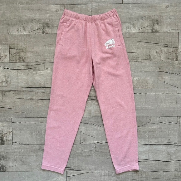 Roots | Pants & Jumpsuits | Roots Canada Blush Pink Logo Jogger ...